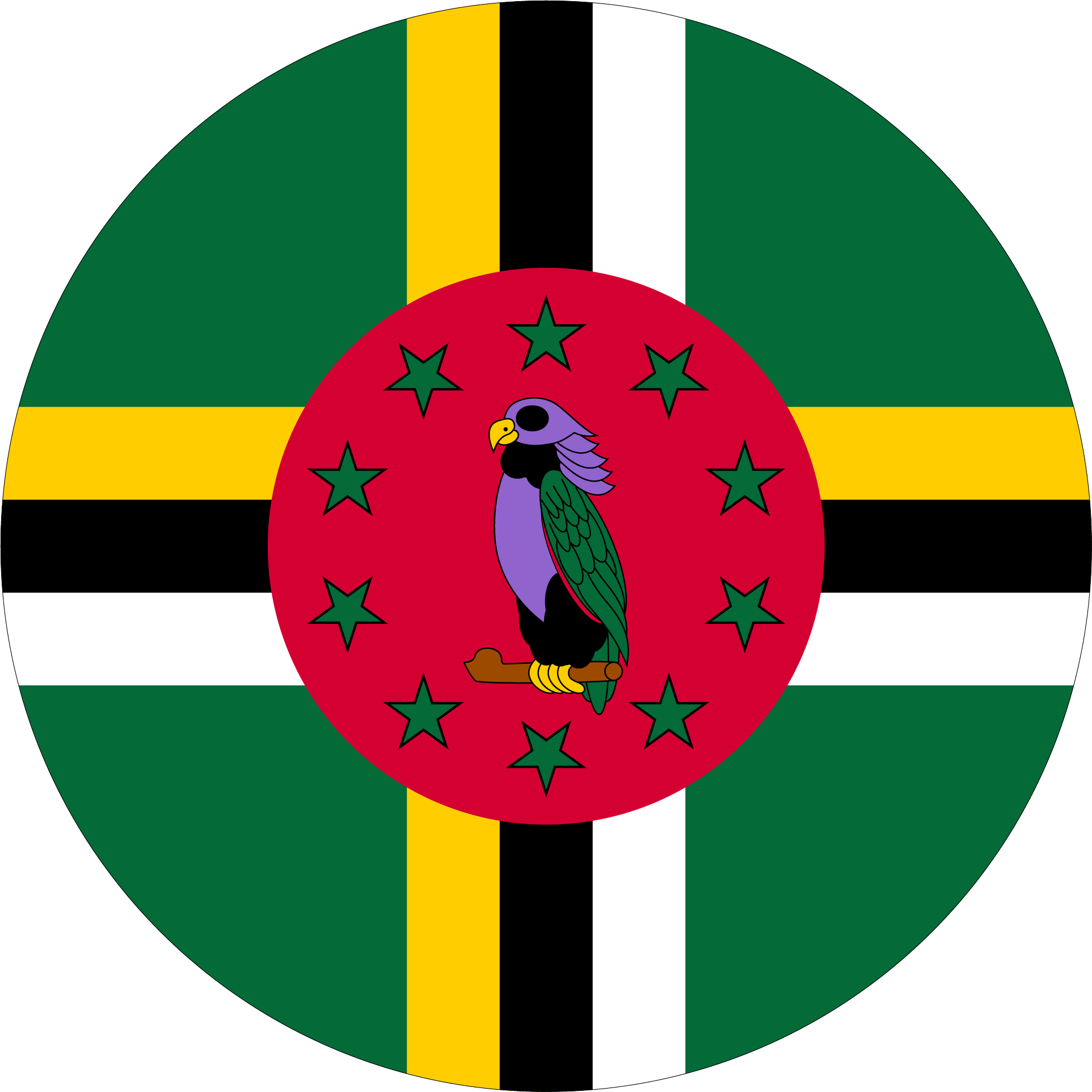 Flag of Dominica – Sisserou Parrot & Colors | AllWorldFlags